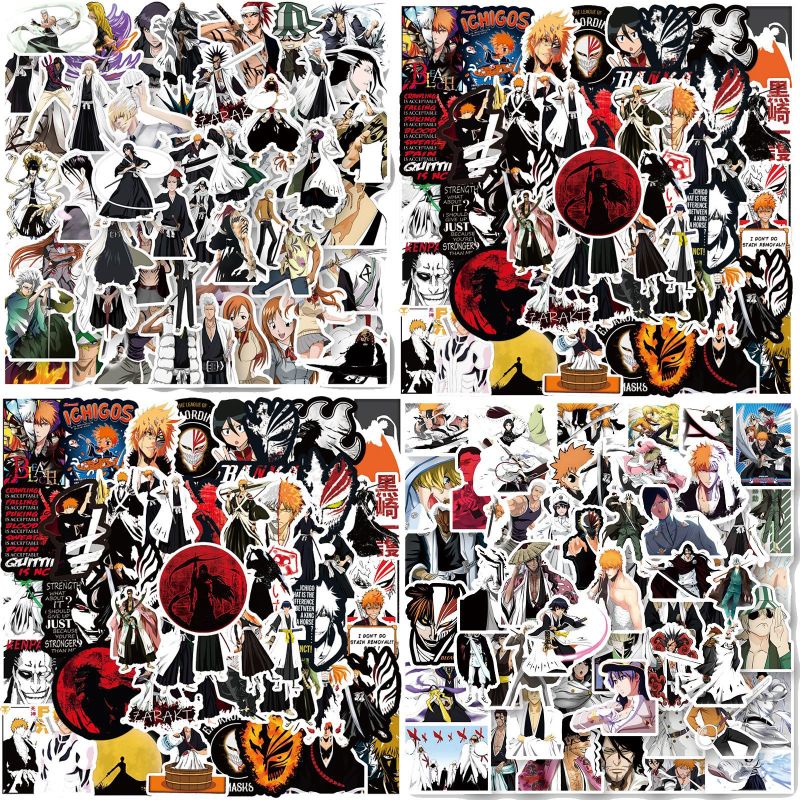 Bleach Sticker for Aquaflask, 50Pcs Waterproof Cool Anime Ichigo ...