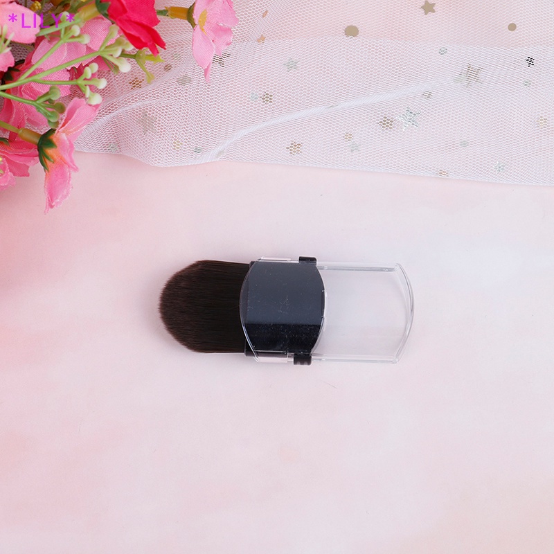 LILY> Mini Blusher Makeup Brush Portable Travel Soft Telescopic Single ...