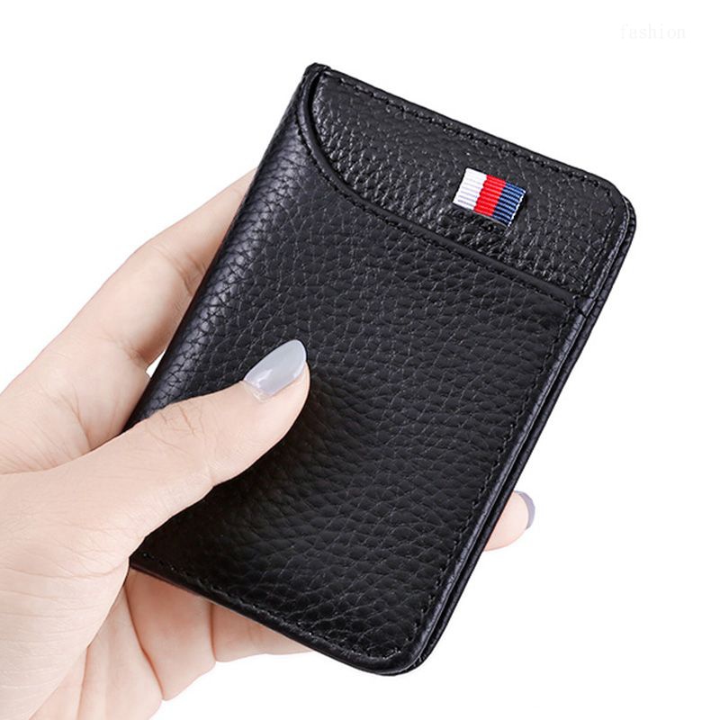 Card Holder Men Thin Version Real Soft Leather Bank Card Holder Wallet ...