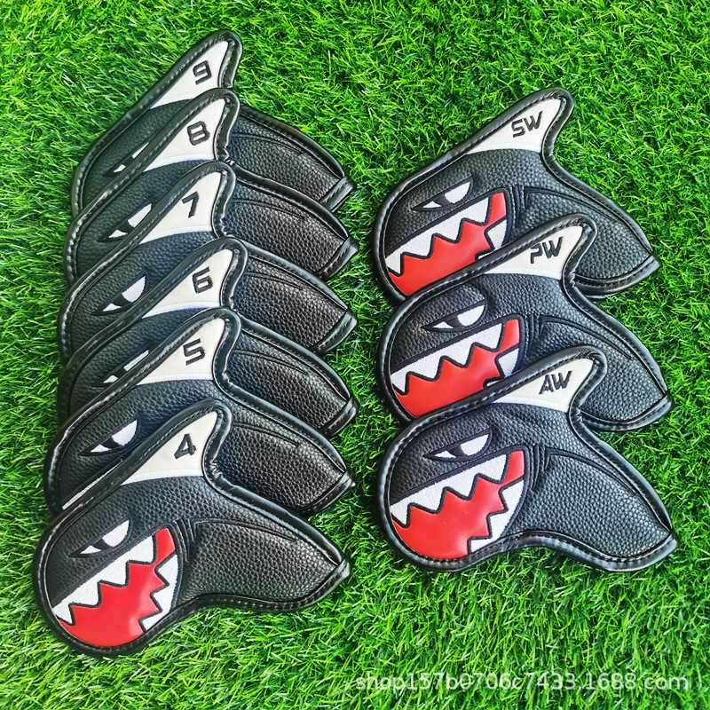 Boutique Shark Iron Sleeve Golf Club Headgear Ball Head Cap Sleeve Golf ...