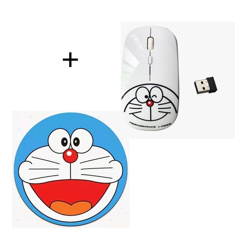 2.4GHz Wireless Mouse + Mouse Pad Set Battery Version Ultra-Thin Mute ...