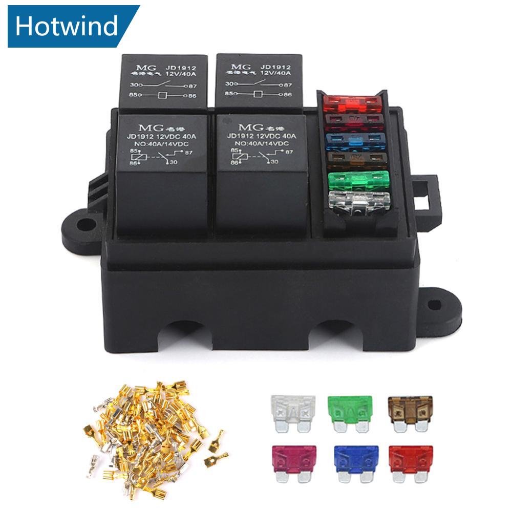 【HW】 4 Relay Holder Free Combination Auto For Car Truck 6Way Fuse ...