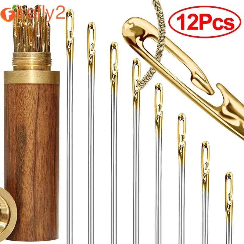 [Recommend] 12pcs Stainless Steel Self Threading Needles / Darning ...