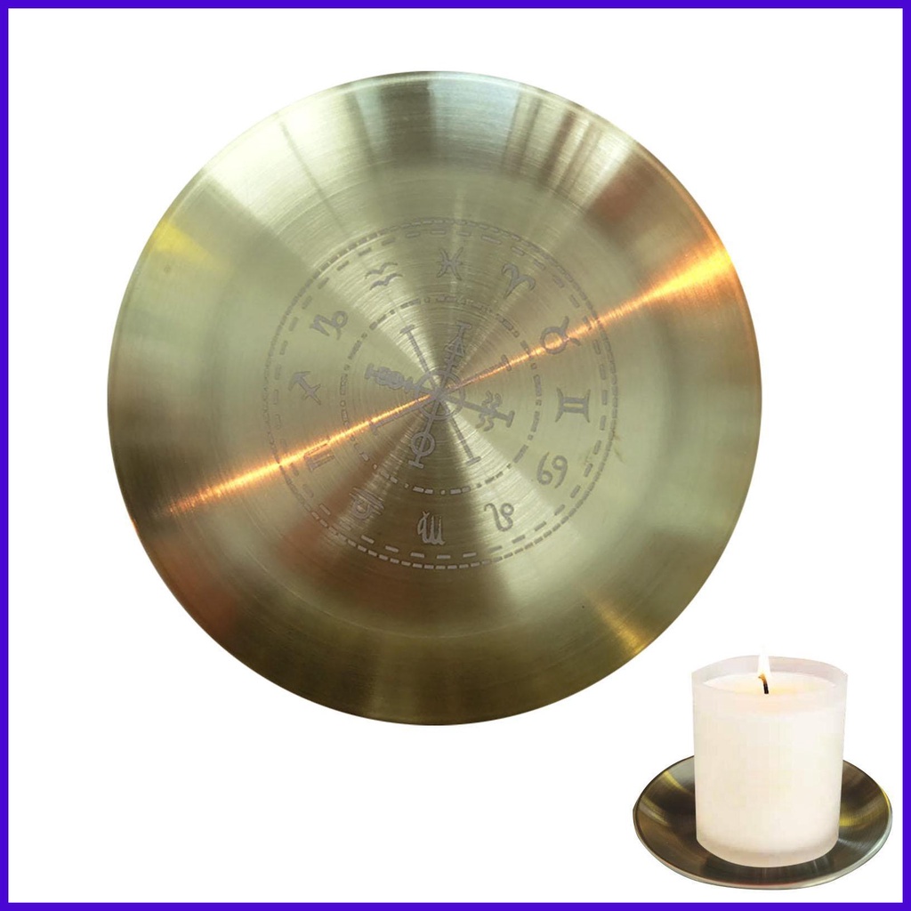 Altar Ritual Plate Dish 14cm Stainless Steel Burning Candle Holder ...