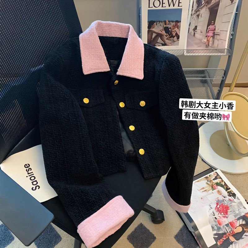 Matching color short style high-grade coat women's 2023 spring wear new ...