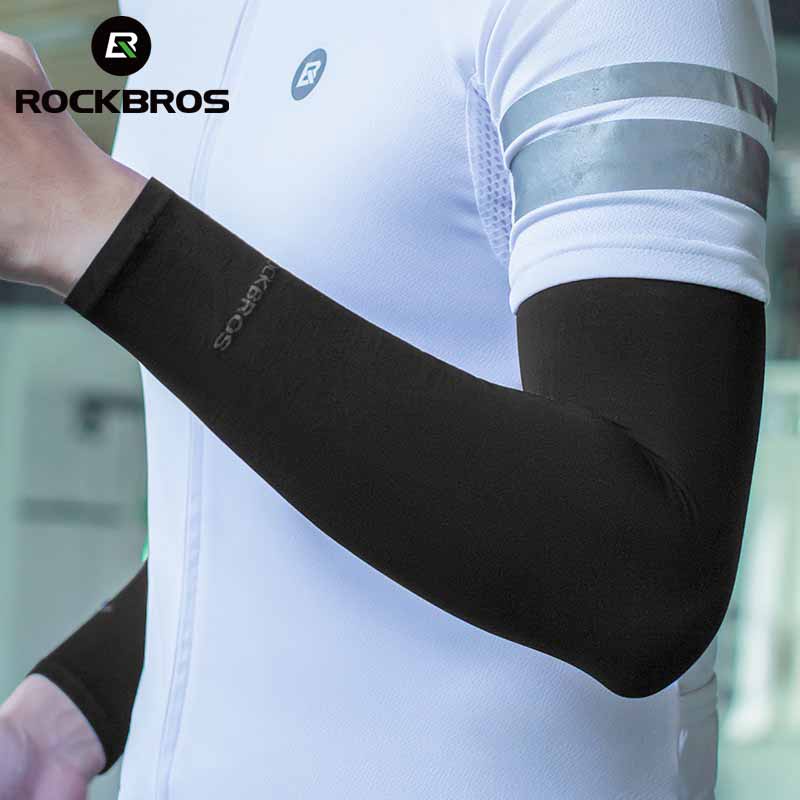 【PH Delivery】ROCKBROS Ice Silk Cycling Arm Sleeves UV Protection ...