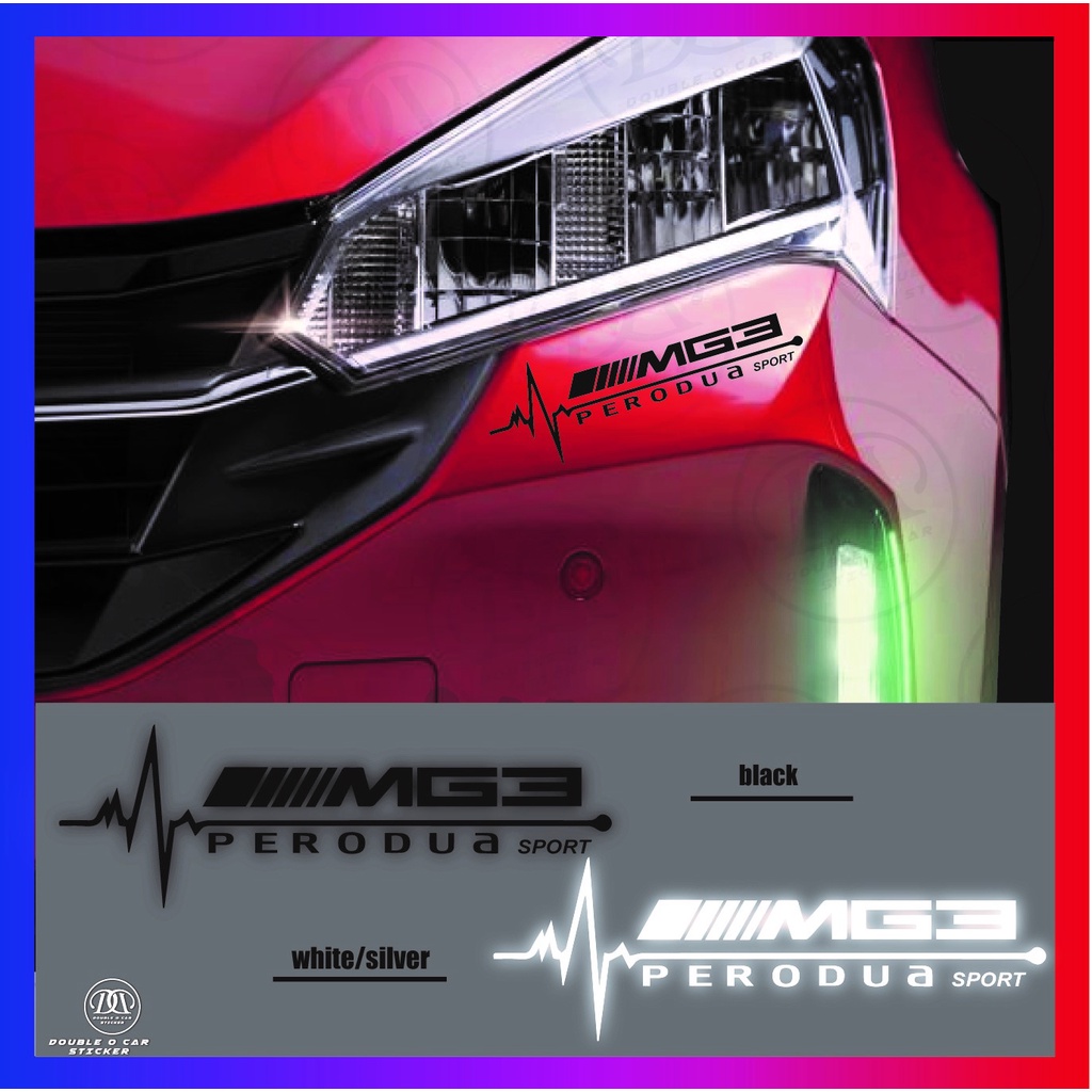 2pcs Perodua Myvi mg3 heart line sticker | Shopee Philippines