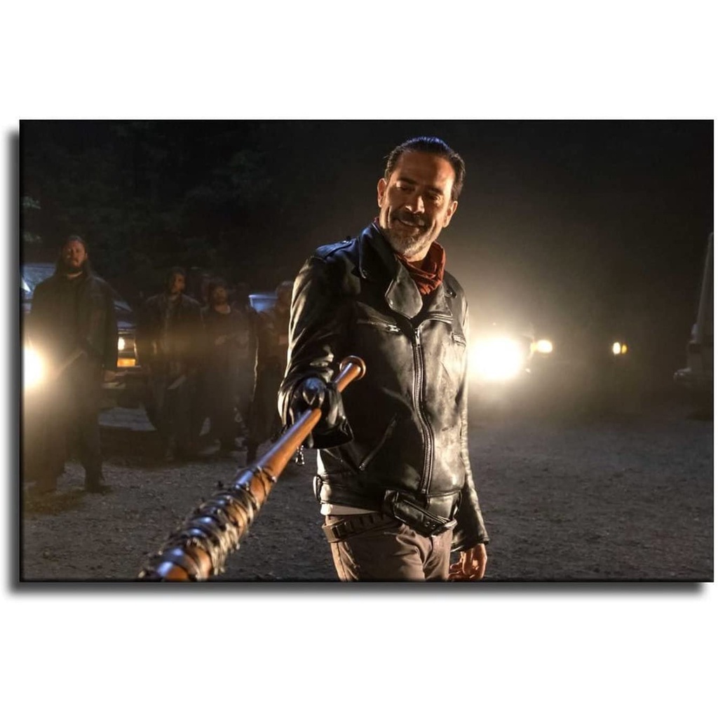 Baseball Bat with Barbed Wire Lucille Negan Walking Dead Canvas Art ...