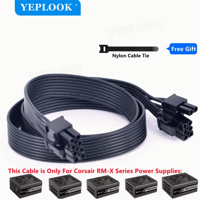 PCIe 8Pin to 8Pin 6+2Pin GPU Power Supply Cable For Corsair RMx Series ...