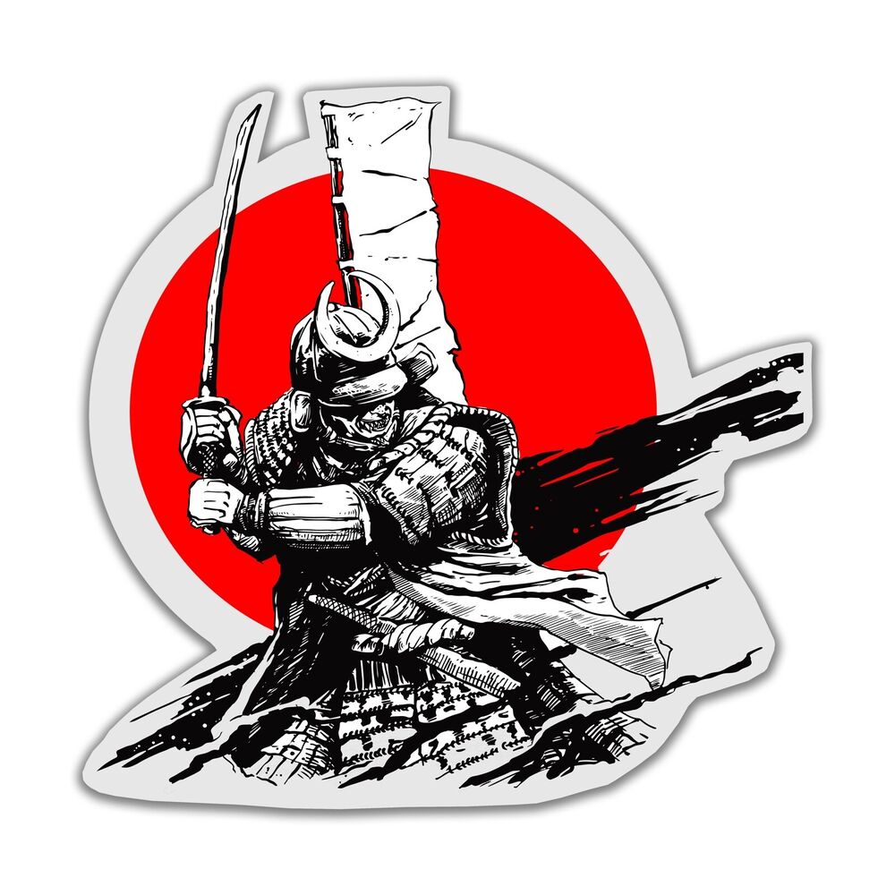 JAPAN Sword Samurai Warrior Sticker Katana Decal Vinyl Car Bike Truck ...