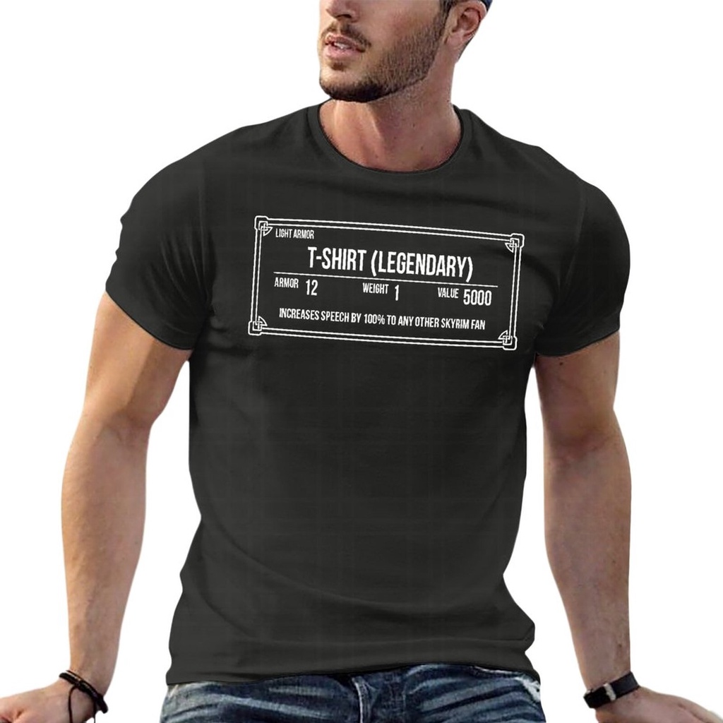 Skyrim Inspired Legendary Game Pattern Oversized T Shirt Summer Mens ...