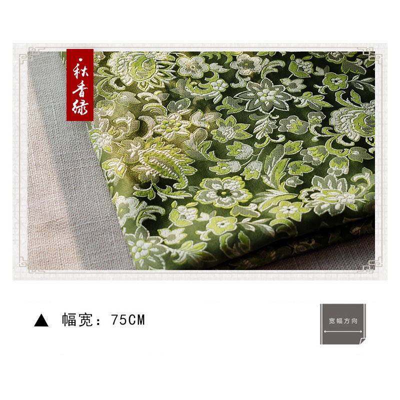Flowers Jacquard Brocade Satin Fabric Diy Handmade Materia New Chinese