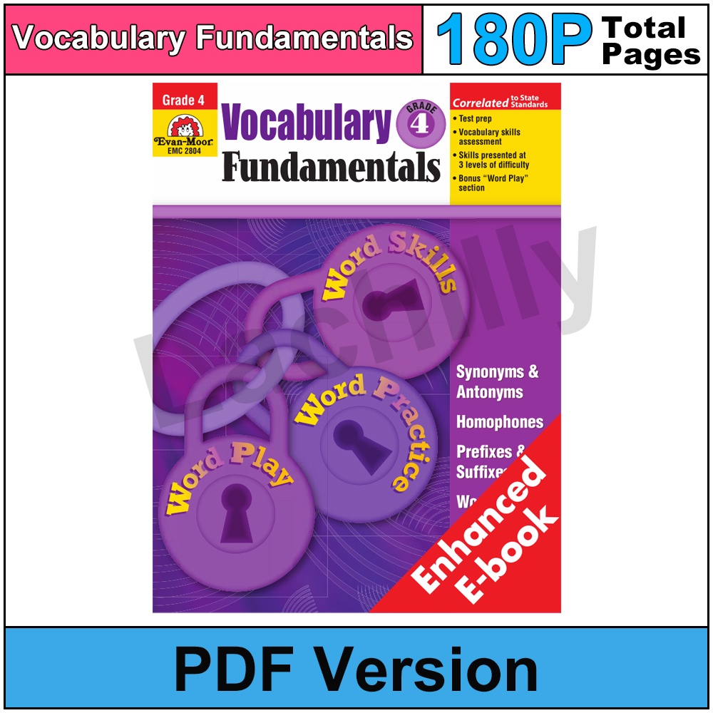 Vocabulary Fundamentals Skills Practice for Kids Children reinforcing ...