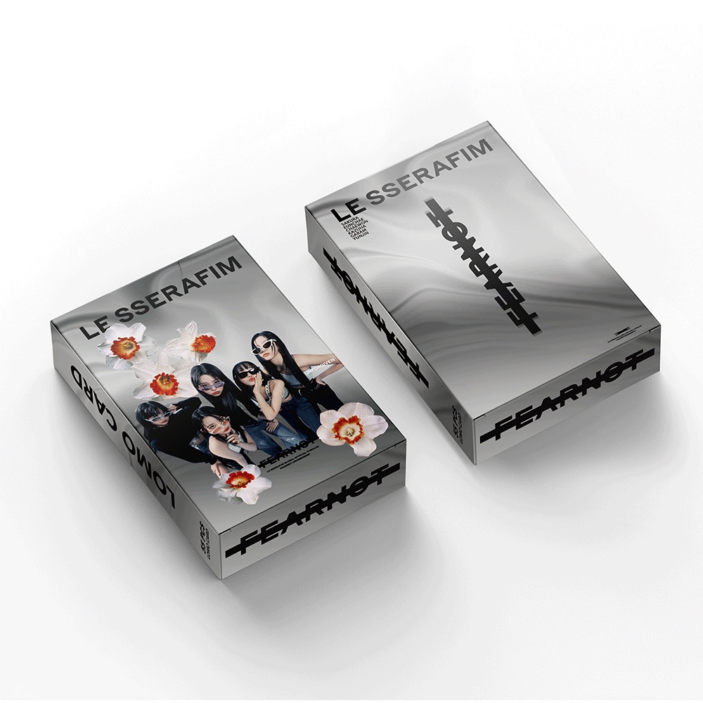 55pcs/box LE SSERAFIM UNFORGIVEN 1st Album Photocards Lomo Cards ...