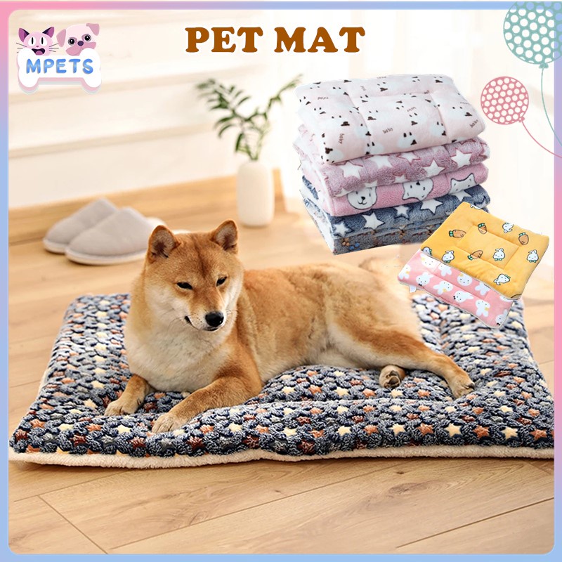 Dog Bed Cat Mat Soft Coral Fleece Thicken Warm Sleeping Beds for Small ...