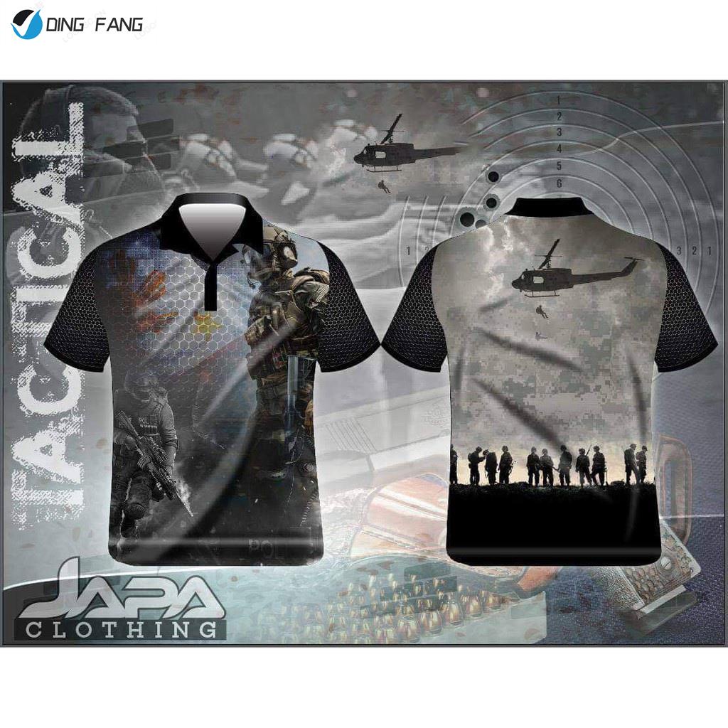 New Design Comfy Soft ARMY OF TACTICAL POLO T-SHIRT MAN Full Sublimated ...