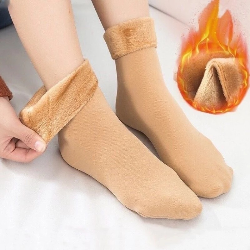 Warmer Thicken Thermal Wool Cashmere Snow Socks Seamless Floor Sleeping ...