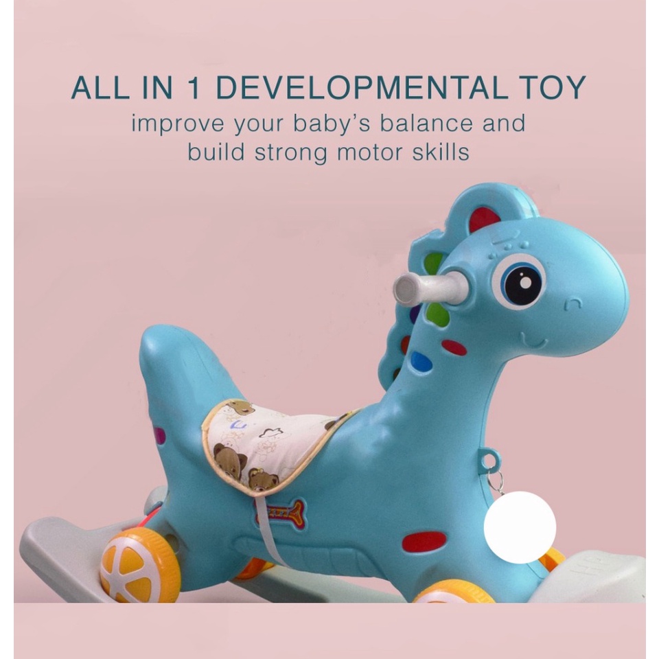 Bailey Baby Rocking Horse Toys Trojan Toys Kids 2in1 Rocking Horse ...
