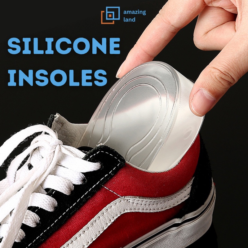 1 Pair Inner Silicon Increase Height Cushions 2 Sizes Transparent ...