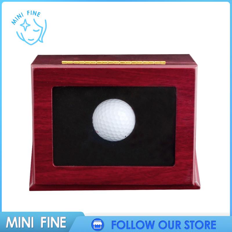 [ Golf Ball Display Case with Transparent Window Wood Golf Ball Storage ...