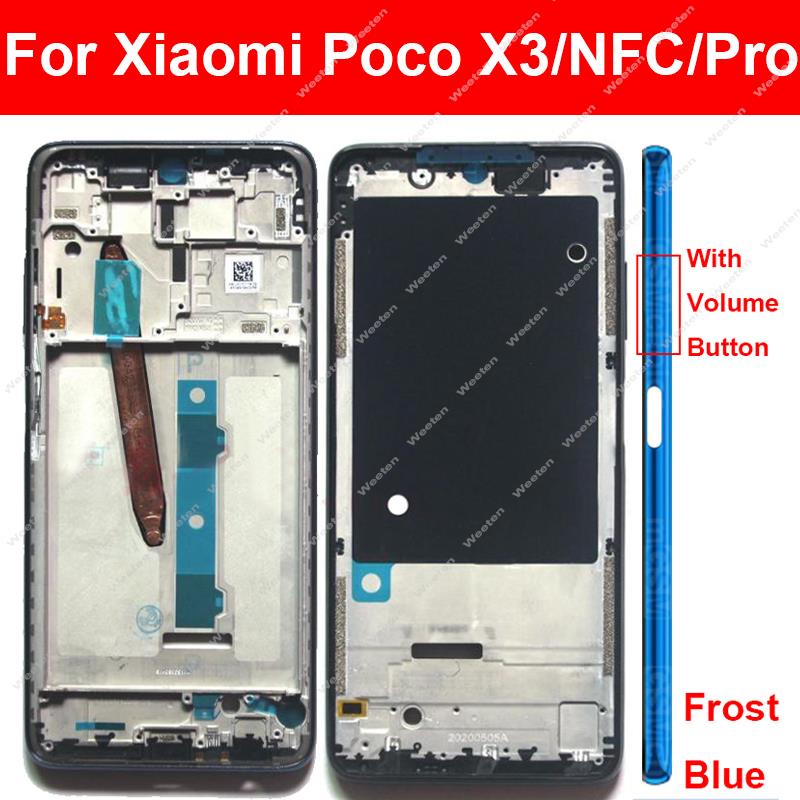 Middle Frame Housing For Xiaomi POCO X3 NFC X3 Pro Middle Holder Cover ...