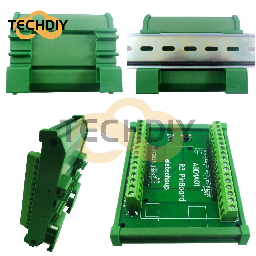 DIN Rail Mount Screw Terminal Adapter Module For Arduino PLC Industrial ...