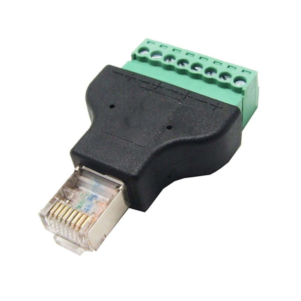RJ45 connector RJ45 to Screw Terminal Adaptor RJ45 Male to 8 Pin ...