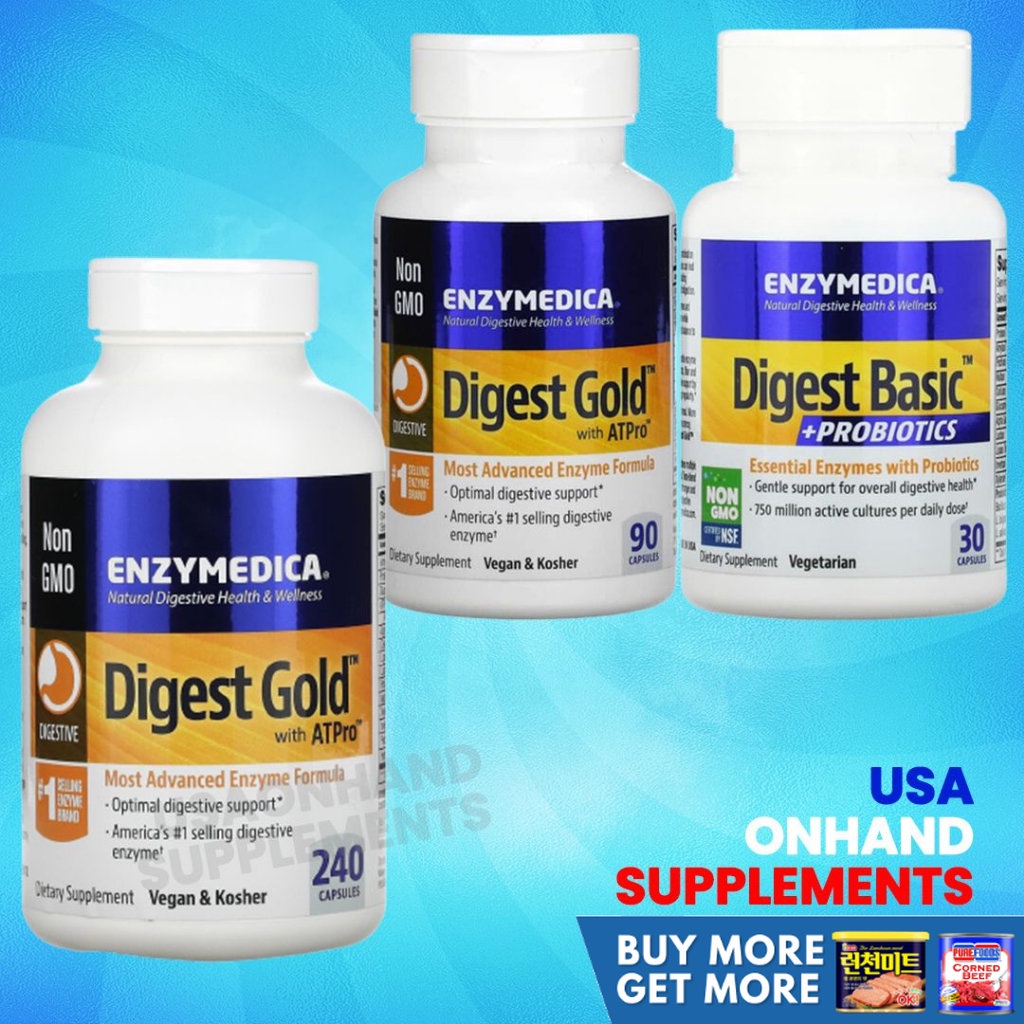 USA Onhand | Enzymedica, Digest Basic, Essential Enzyme Formula, 180 ...