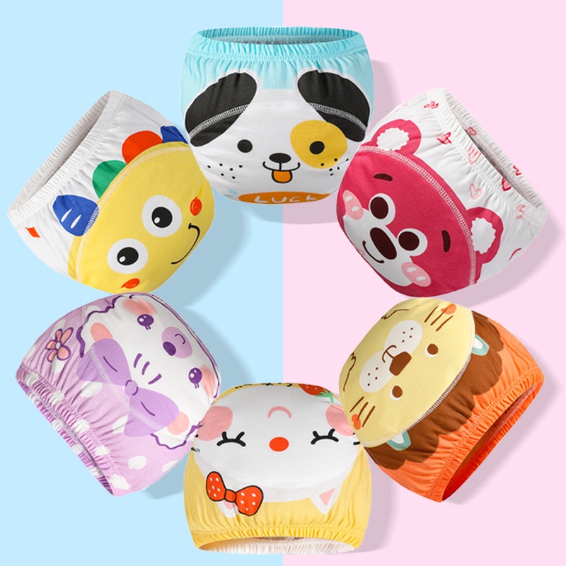 Newborn training washable underwear cotton animal print triangle pants ...