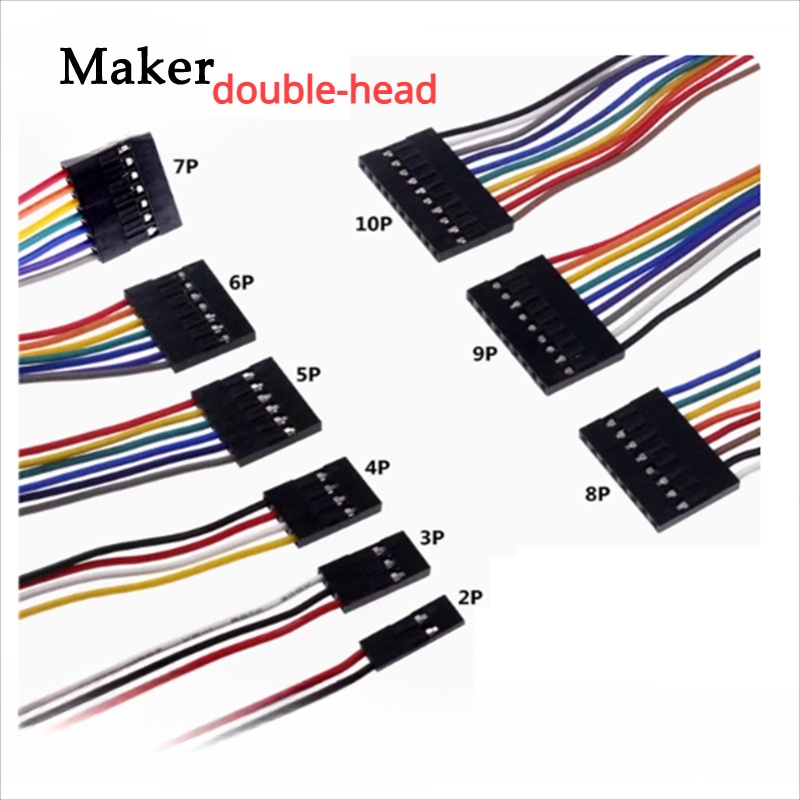 10Pcs 2.54MM Wire Dupont Line 40CM 50CM Female To Female 1P2 3 4 5 6 ...