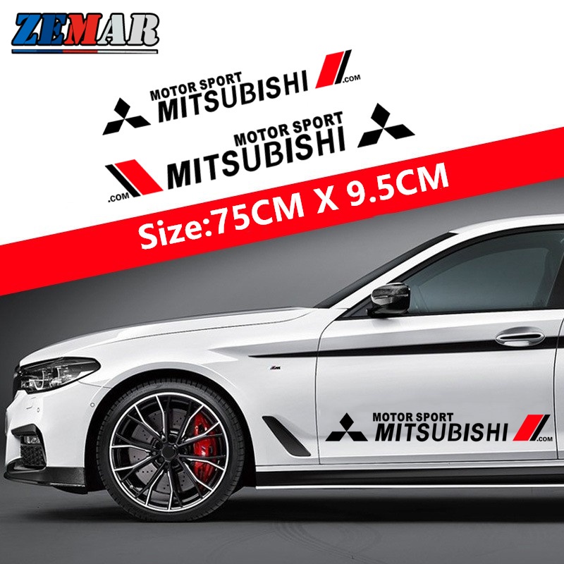 Mitsubishi Car Waterproof Stickers Auto Door Side Body Decor Decals ...