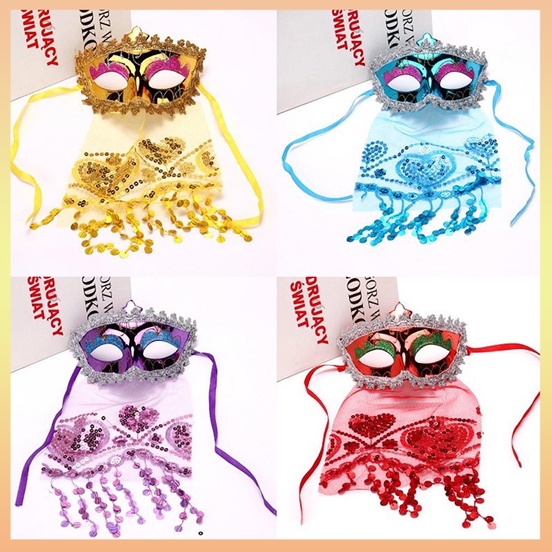 Sexy Women Girls Lace Veil Mask Belly Dance Mystery Princess Lady Masks ...