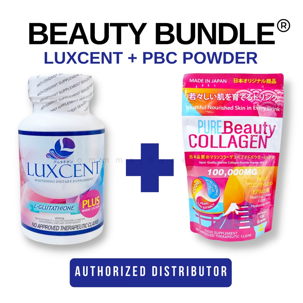 [BEAUTY BUNDLE] PBC POWDER LUXCENT LUMINOUS CAPS GLUTATHIONE COLLAGEN ...
