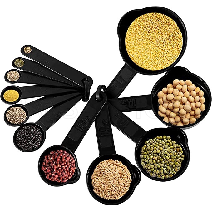 5/10pcs Black Multi-Purpose Measuring Spoons/Plastic Baking Weighing ...