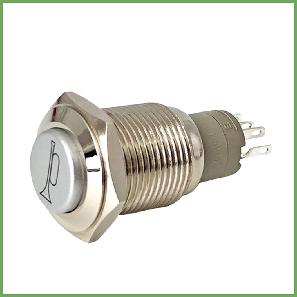 Car Horn Button 12V LED Light Momentary Push Button 16mm Horn Switch ...