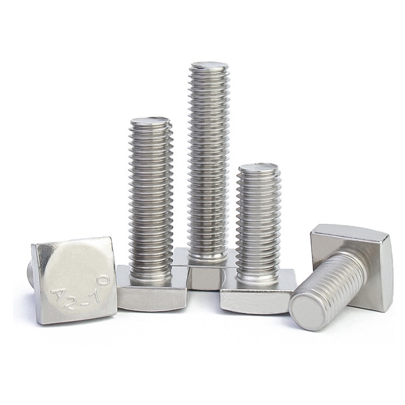 M4 M5 M6 304 Stainless Steel Square Head Bolt Square Screw Rod ...