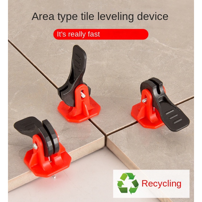 50pcs Floor Tile Leveling System Clips Leveler Adjuster Kit Set For The Tile Laying Fixing Flat