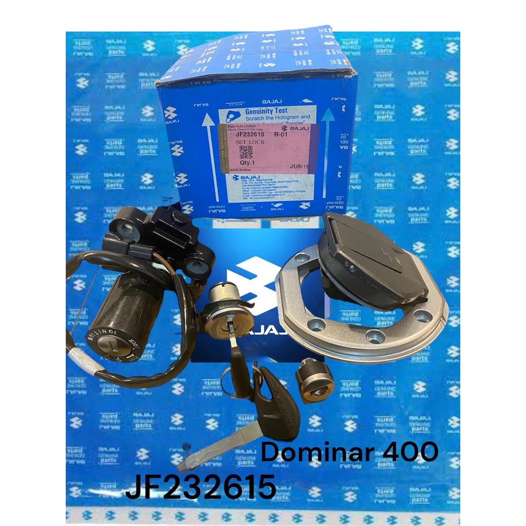 Kawasaki Cycle LOCK SET IGNITION SWITCH WITH TANK CAP Dominar 400 ...