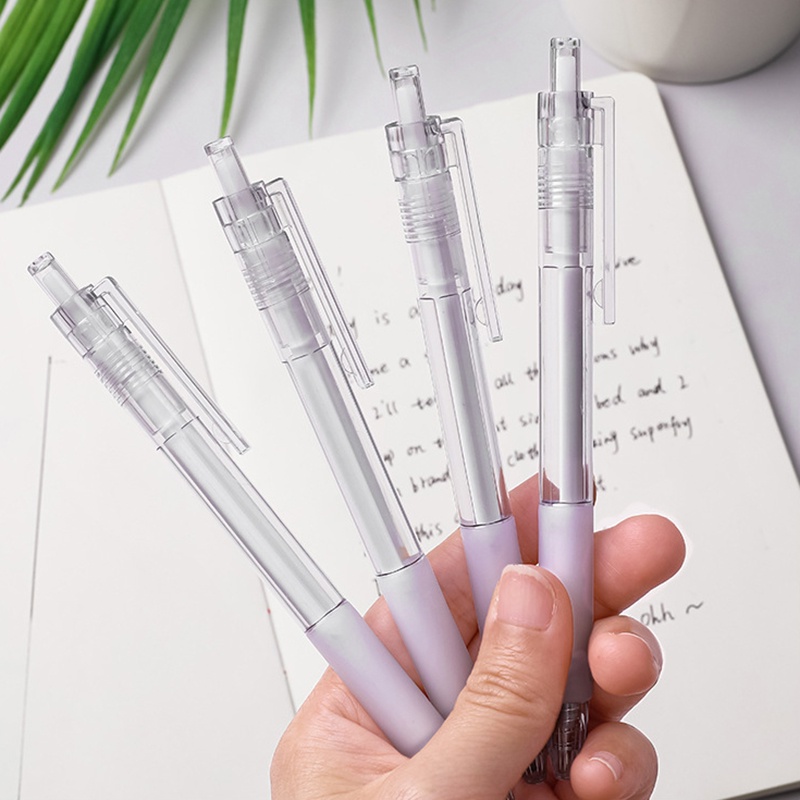 Ball Pens Simple transparent press Ball Pen student exam pen 0.5mm ...