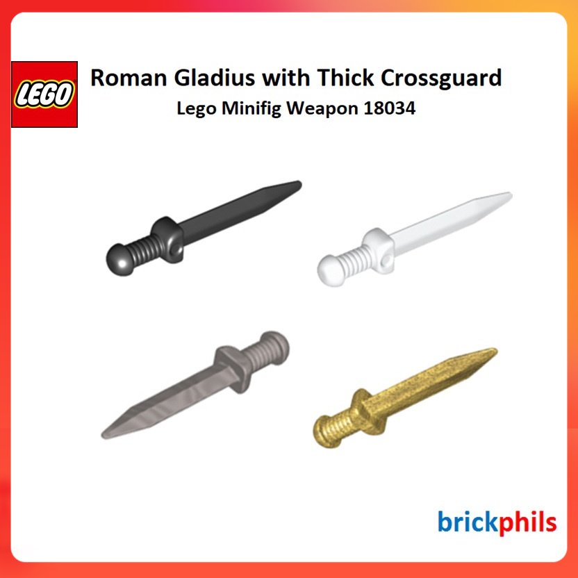 Lego Minifig Weapon 18034 Roman Gladius with Thick Crossguard | Shopee ...