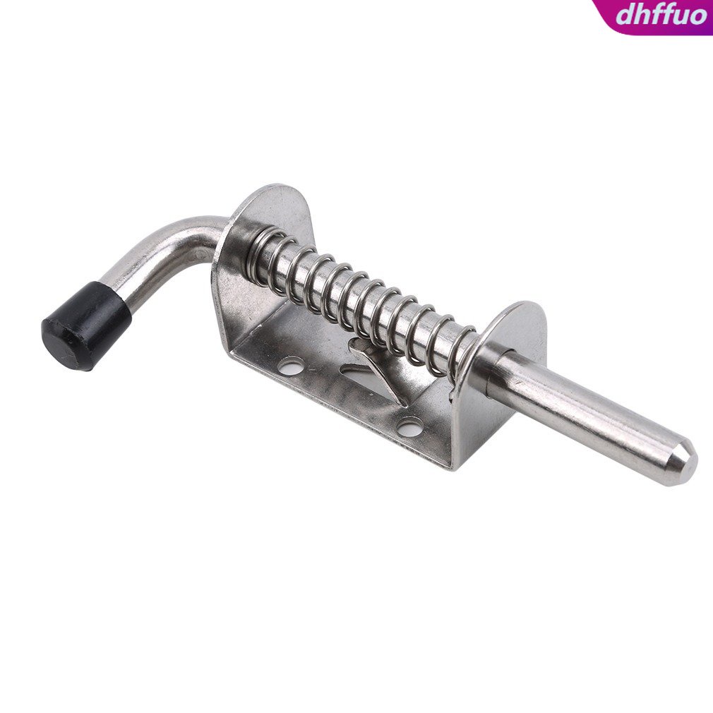 1pc Heavy Duty Spring Latch Metal Lock Barrel Bolt Spring Lock For Gate ...