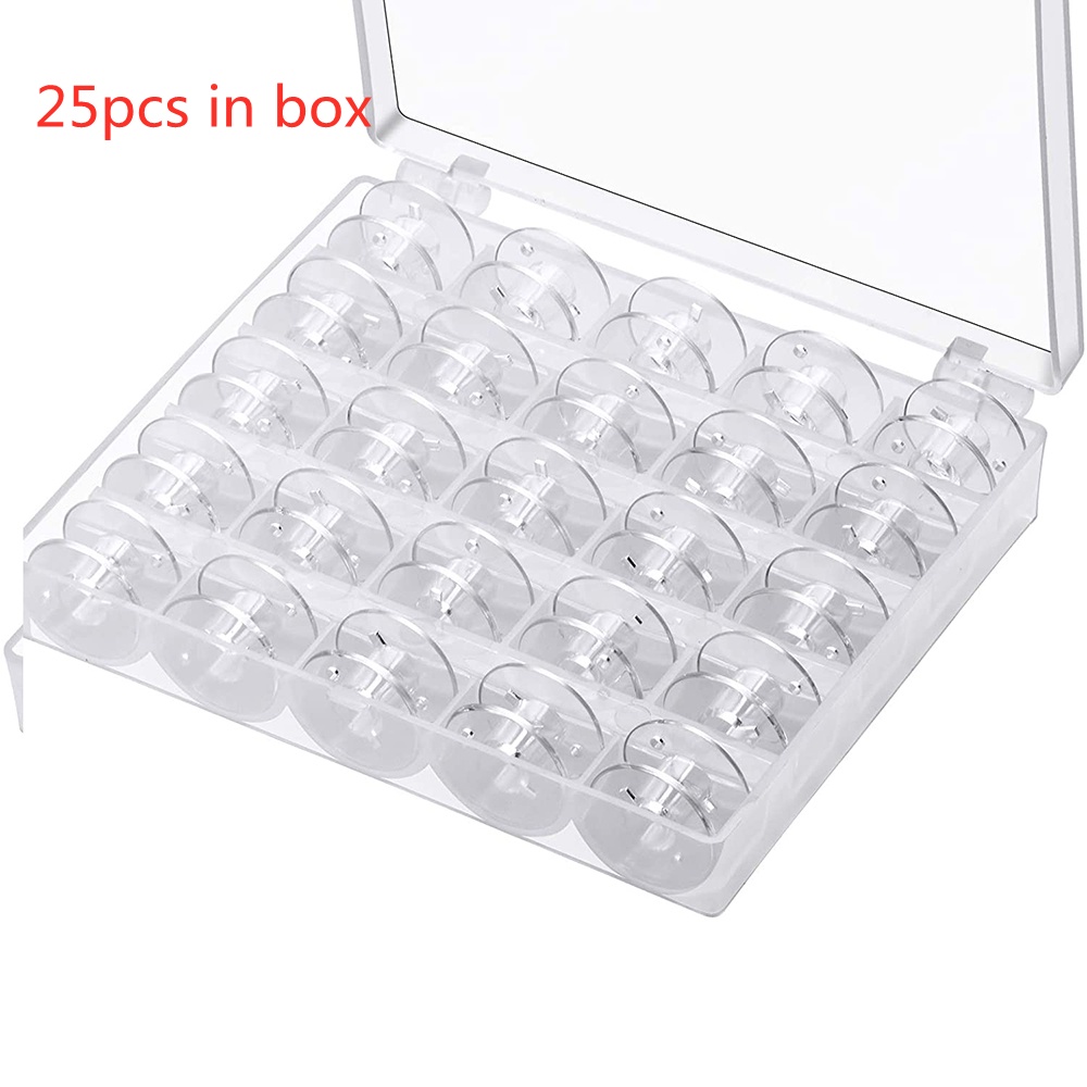 50pcs Plastic Transparent Shuttle Core Sewing Machine Plastic 25 Grid ...
