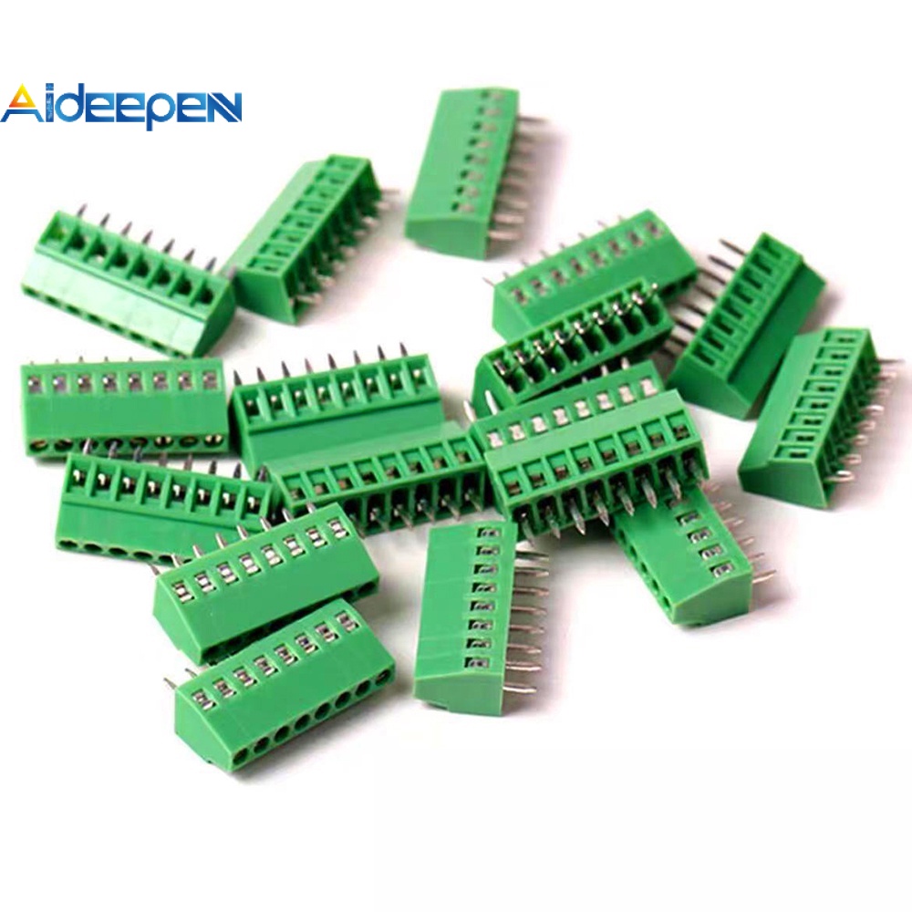 Aideepen 2.54mm Pcb Mini Screw Terminal Blocks Connector For Wire 2p-8p 10 Pieces | Shopee ...