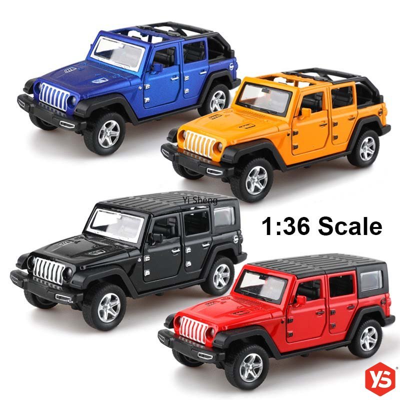 *Ready To Ship* 1/36 Diecast Jeep Wrangler Toy Car Model Metal Body ...