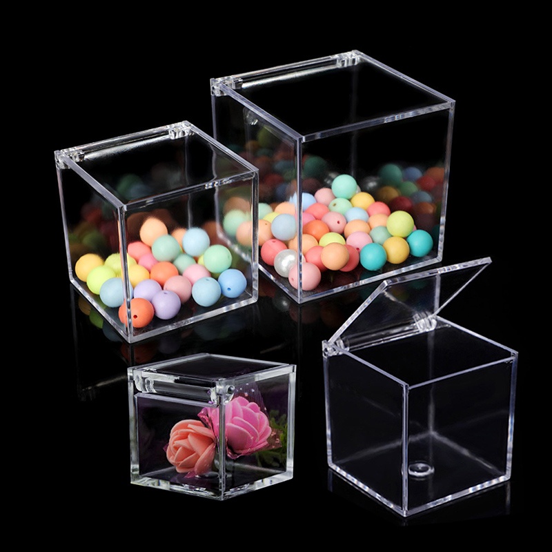 rn Transparent Acrylic Candy Box Birthday Wedding Chocolate Candy Cube ...