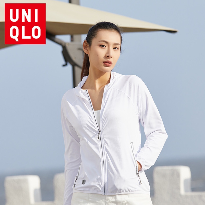 Uniqlo Airism Women Jackets Windbreaker Outdoors Sun Protection Hooded ...