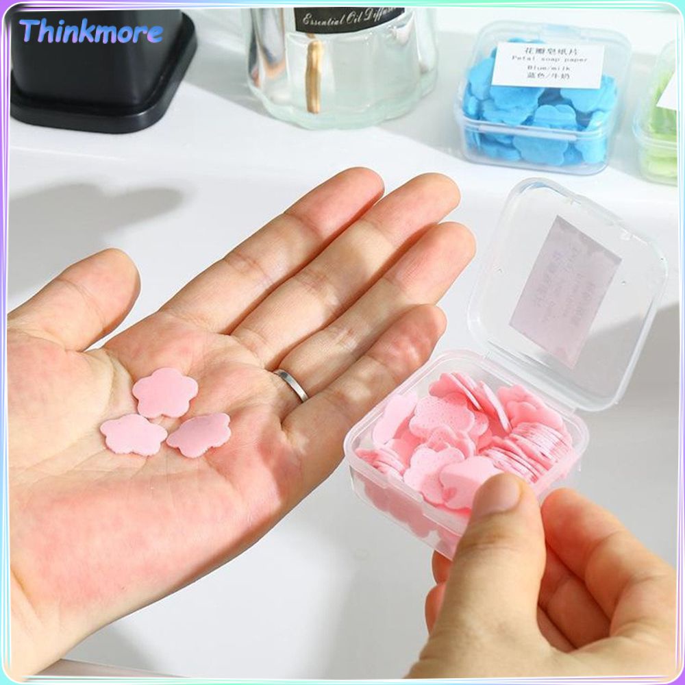 Portable Flower Hand Washing Tablet Soap Paper Student Children ...