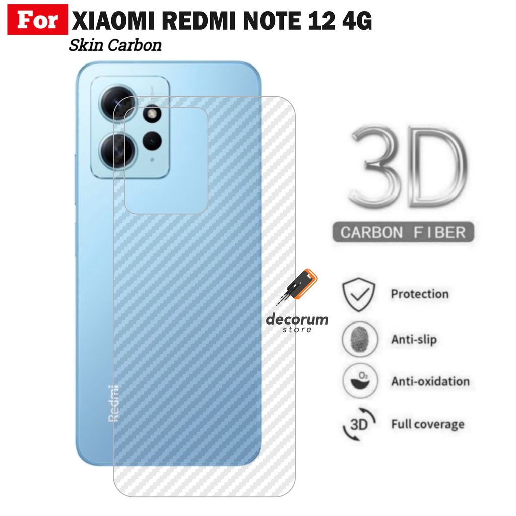 Xiaomi REDMI NOTE 12 4G Garskin Carbon Skin Anti-Fungus Mobile Phone ...