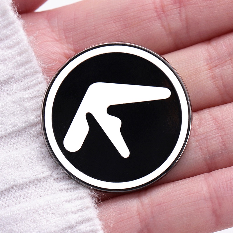 Aphex Twin Logo Black and White Hard Enamel Pins Richard James Music ...