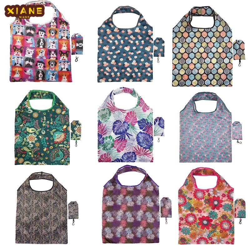 reusable shopping bag foldable polyester bag eco friendly shopping bag ...